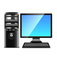 Pink laptop isolated on white Royalty Free Vector Image