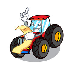 Tractor character cartoon Royalty Free Vector Image