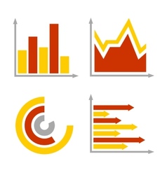 Orange icons set - food nature concept design Vector Image
