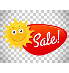 Cute sunny with cartoon sun Royalty Free Vector Image