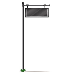 Empty blank sign board drawing Royalty Free Vector Image