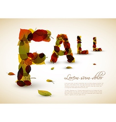 Fall alphabet letters Royalty Free Vector Image