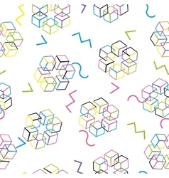 Pattern 80s seamless background retro Royalty Free Vector