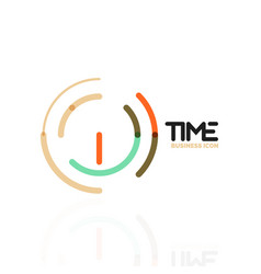 Time clock logo fast express service Royalty Free Vector