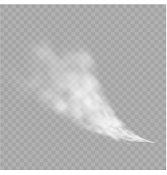 White jet smoke trail realistic air rocket fog Vector Image