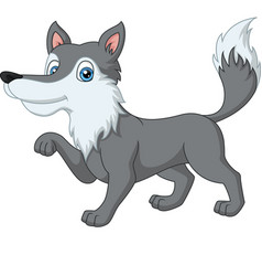 Funny cartoon wolf Royalty Free Vector Image - VectorStock
