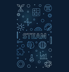 Science technology engineering and math linear Vector Image