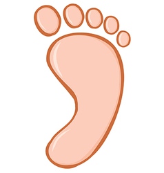 Human foot cartoon isolated Royalty Free Vector Image