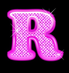 R italic letter with diamonds Royalty Free Vector Image - VectorStock