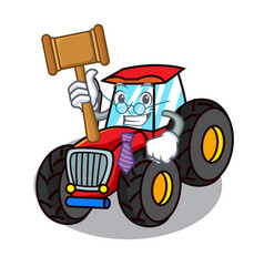 Tractor character cartoon Royalty Free Vector Image
