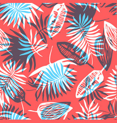 Jungle seamless tropical exotic pattern Royalty Free Vector
