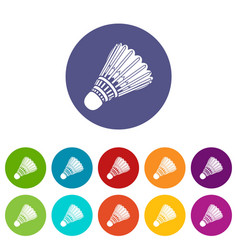 Badminton icon simple black style Royalty Free Vector Image