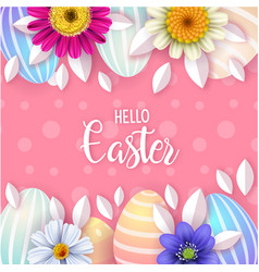 Happy easter spring holiday background Royalty Free Vector