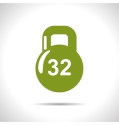 Realistic detailed 3d calibration weight Vector Image