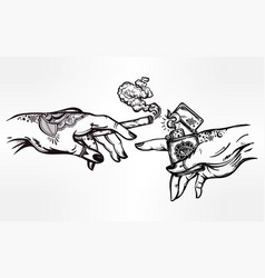 Marijuana smoker weeds drug warning Vector Image by MicroOne - Image ...