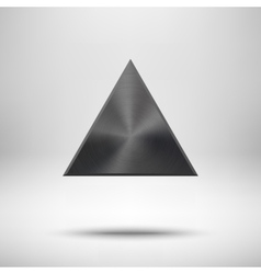 Black triangle on dot background Royalty Free Vector Image