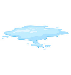 Water spill puddle blue liquid various shape Vector Image