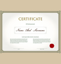 Chess achievement certificate with complet set Vector Image