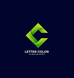 Colorful font - letter c Royalty Free Vector Image