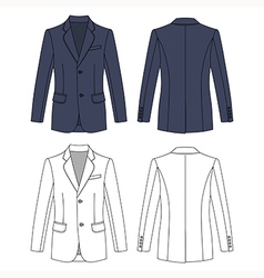 Long sleeve jacket with zipper Royalty Free Vector Image