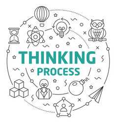 Cartoon group business people thinking Royalty Free Vector