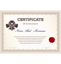 Chess achievement certificate with complet set Vector Image