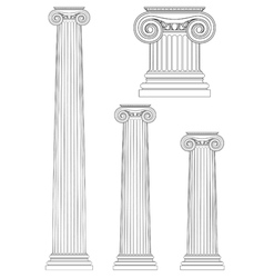 Ionic column Royalty Free Vector Image - VectorStock