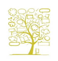 Family tree template with picture frames insert Vector Image