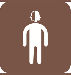 Two faced Royalty Free Vector Image - VectorStock