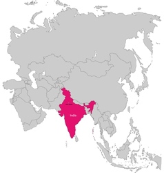 India map with states latest not to scale Vector Image