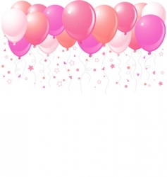 Balloons place card Royalty Free Vector Image - VectorStock