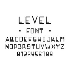 Horizon font alphabet Royalty Free Vector Image