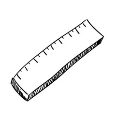 Cartoon doodle ruler Royalty Free Vector Image