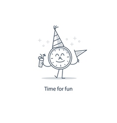Cartoon people - happy party time Royalty Free Vector Image