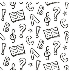 Handwritten calligraphy and lettering seamless Vector Image