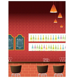 Cartoon background with bar at night Royalty Free Vector