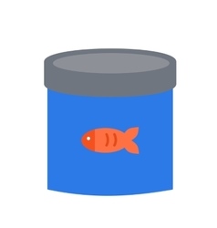 Colorful cartoon canned fish Royalty Free Vector Image