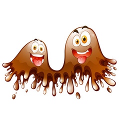 Purple splash with happy face Royalty Free Vector Image