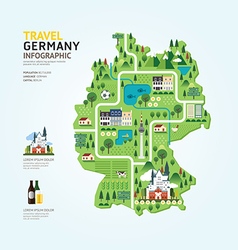 Germany travel map Royalty Free Vector Image - VectorStock