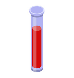 Red liquid in test tube Royalty Free Vector Image