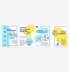 Climate change infographic melted planet graphic Vector Image