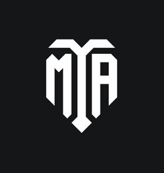 Ma logo monogram with skull shape designs template