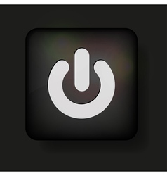 Black led light power button Royalty Free Vector Image