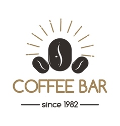 Coffee shop sign cafe symbol badge Royalty Free Vector Image