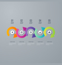 Infographics 5 options Royalty Free Vector Image