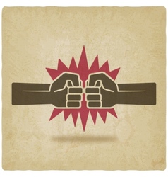 Fist independence symbol Royalty Free Vector Image