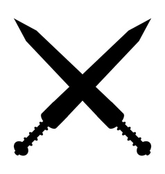 Silhouettes of medieval swords Royalty Free Vector Image