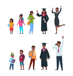 Group of old people cartoon characters happy Vector Image