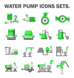 Solar energy electric water pump system Royalty Free Vector