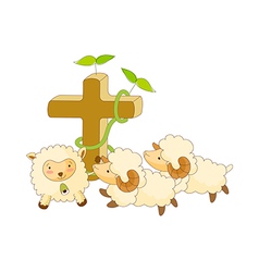 Scared sheep Royalty Free Vector Image - VectorStock